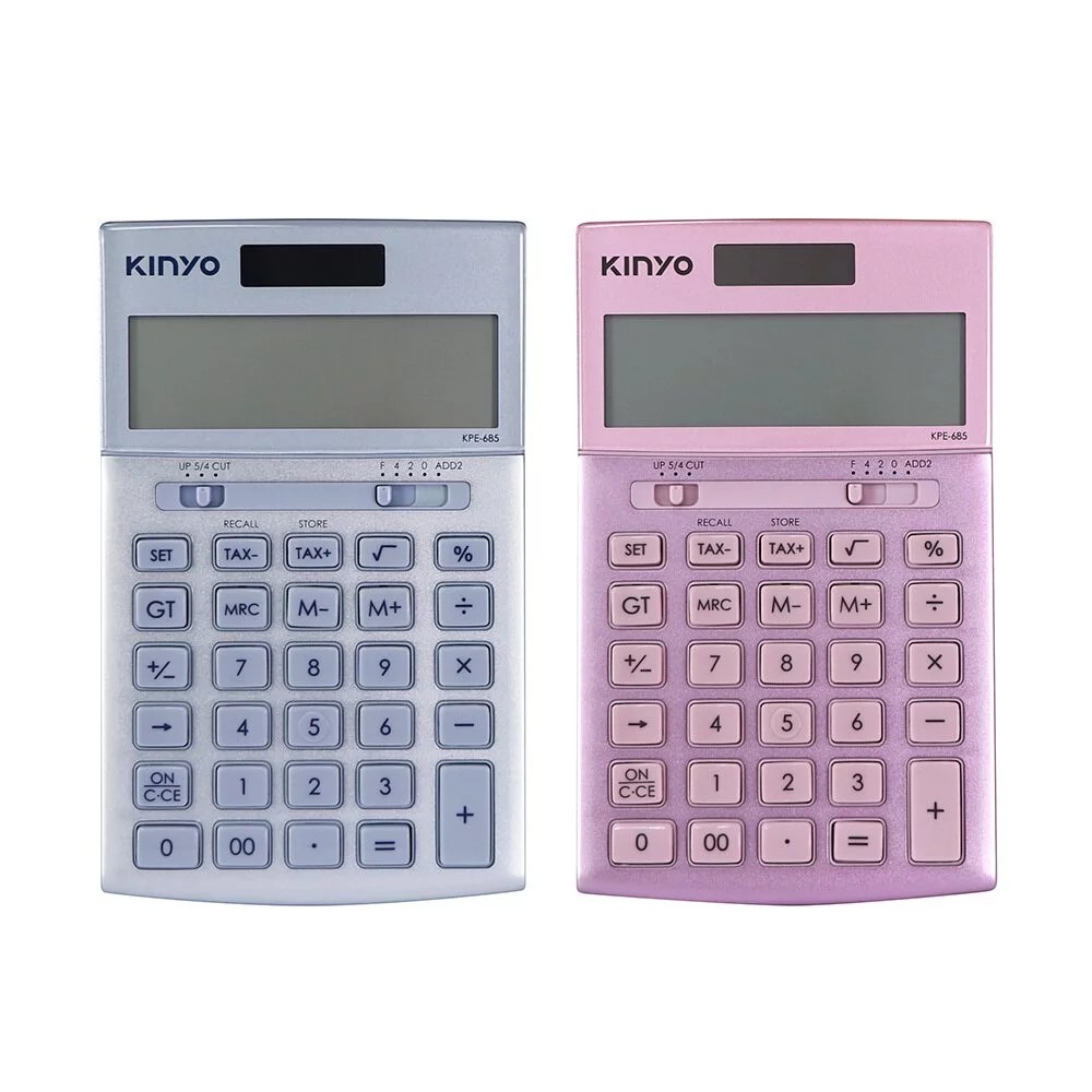 *大象生活館*【KINYO】大螢幕稅率計算機 KPE-685 大字清晰 快速稅率計算 辦公室必備 雙電源設計 不易位移 | 蝦皮購物