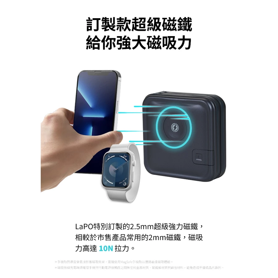 隔日配 現貨 有Wh標示 LAPO 三代 八合一無線快充行動電源 lapo三代行動電源 行動電源自帶線 快充 | 蝦皮購物