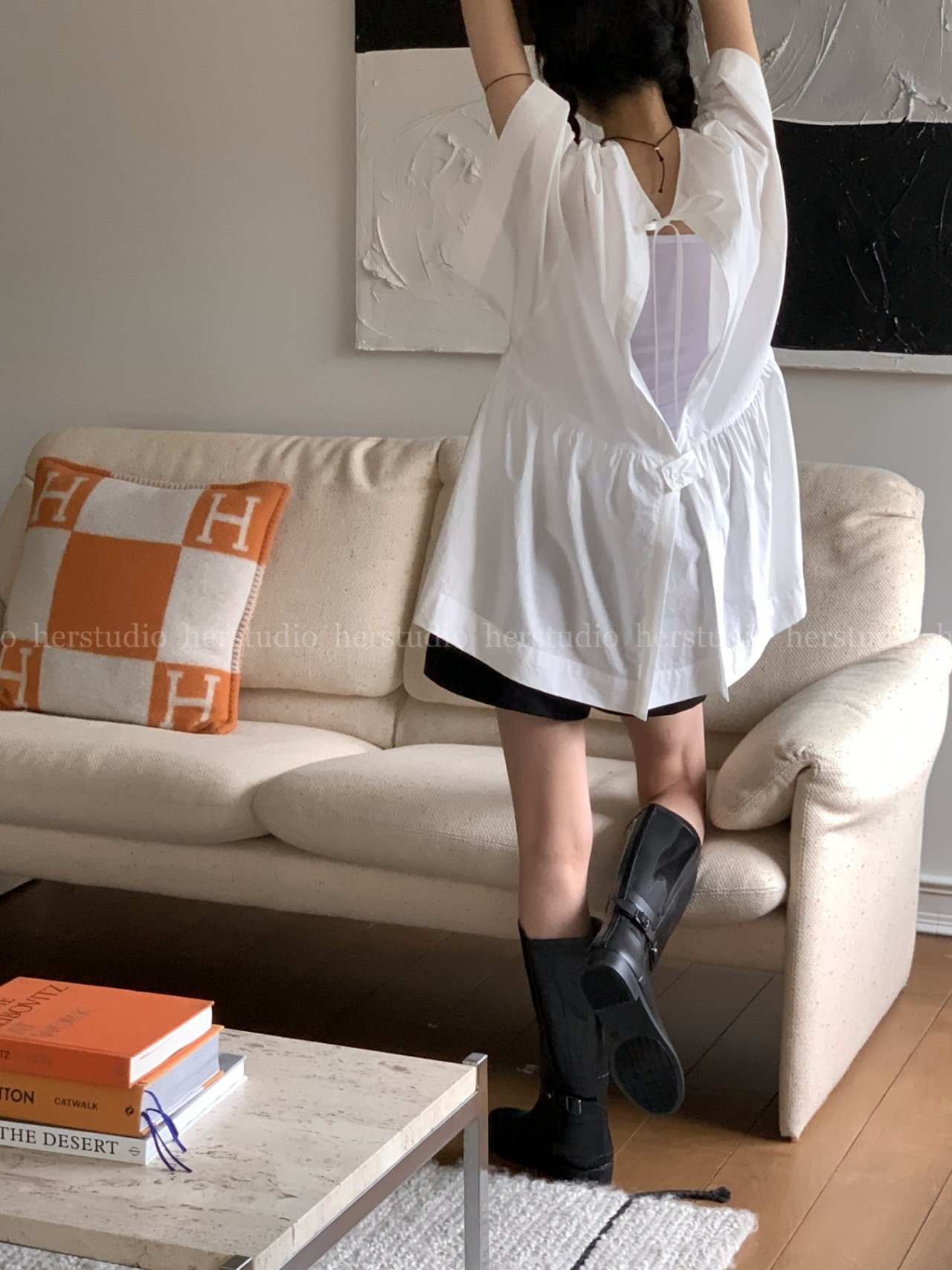 HERStudio韓國代購 露背綁帶短袖洋裝(2col) | 蝦皮購物