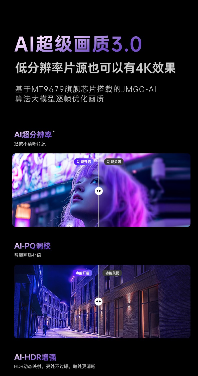 JMGO 投影N3 Pro 純三色鐳射變焦投影 4K超高清雲臺投影儀 | 蝦皮購物