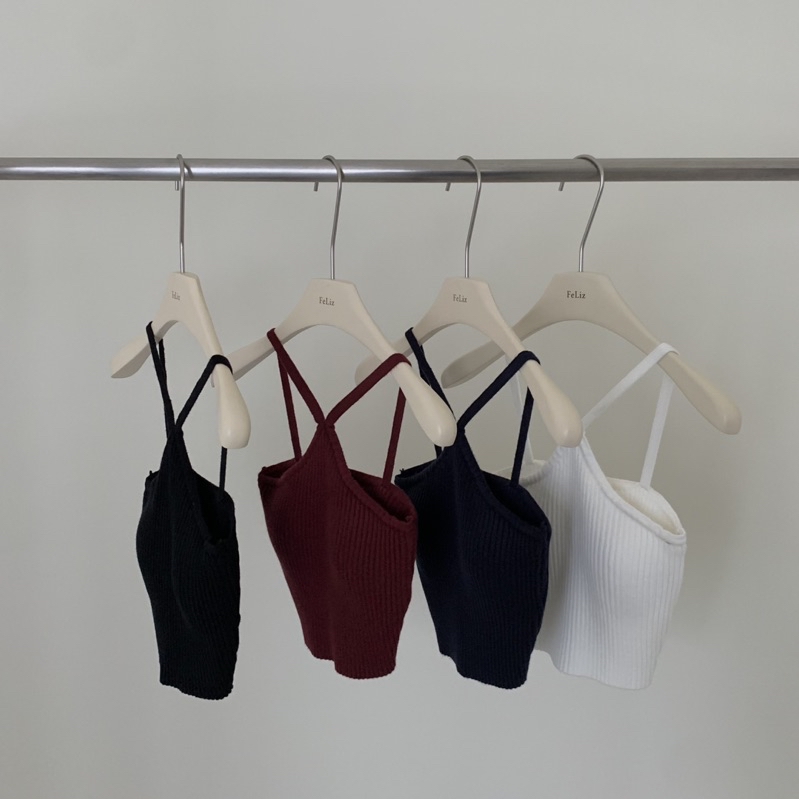 F5212- Hot mess! 坑條交叉Bra背心（4colors） | 蝦皮購物