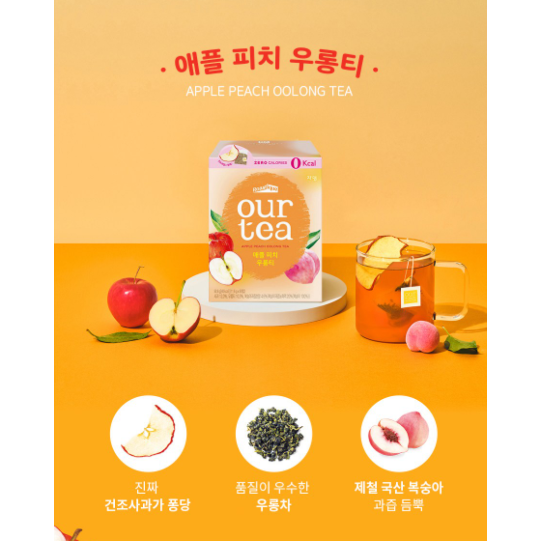 韓國 JARDIN our tea 0卡系列茶包 蘋果肉桂路易波士茶 蘋果水蜜桃烏龍茶 單包【快速出貨】茶包 韓國進口 | 蝦皮購物