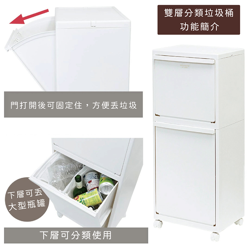 日本 LIV PLUS｜ BESTCO Boite 雙層分類垃圾桶 | 蝦皮購物