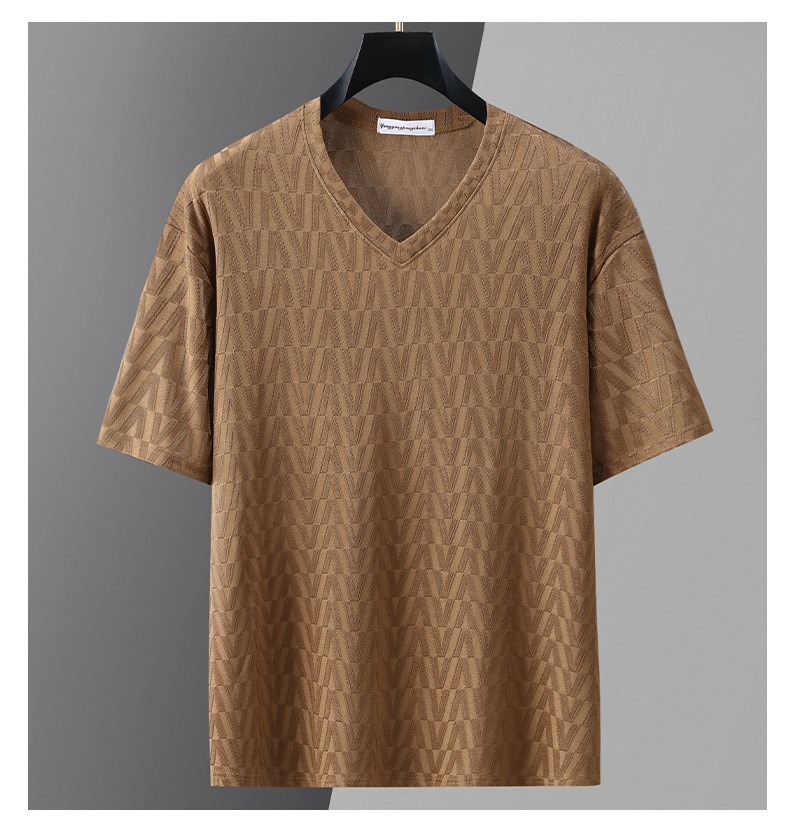 高品質4XL-12XL 大碼短袖T恤 大碼男裝 大尺碼T恤特大尺碼短袖T恤男夏季潮牌胖子加肥加大肥佬寬鬆V領休閒短袖 | 蝦皮購物