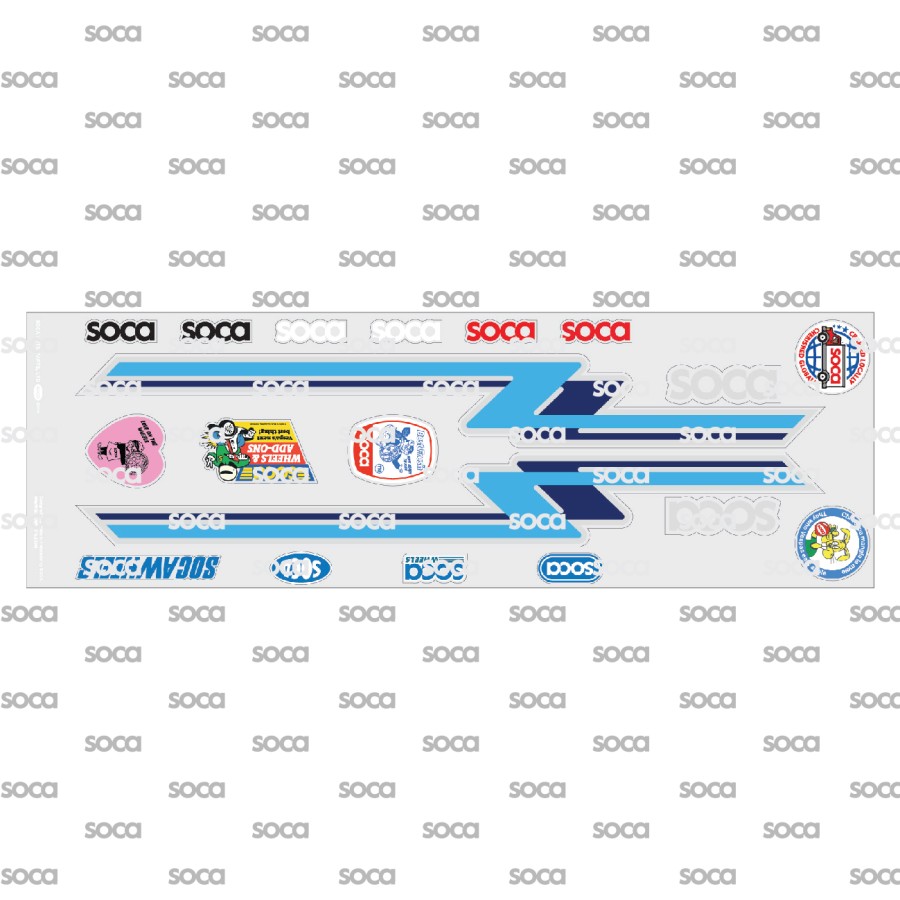 【SOCA】Decal D-BO Blue VESPA 車身貼紙組 | 蝦皮購物