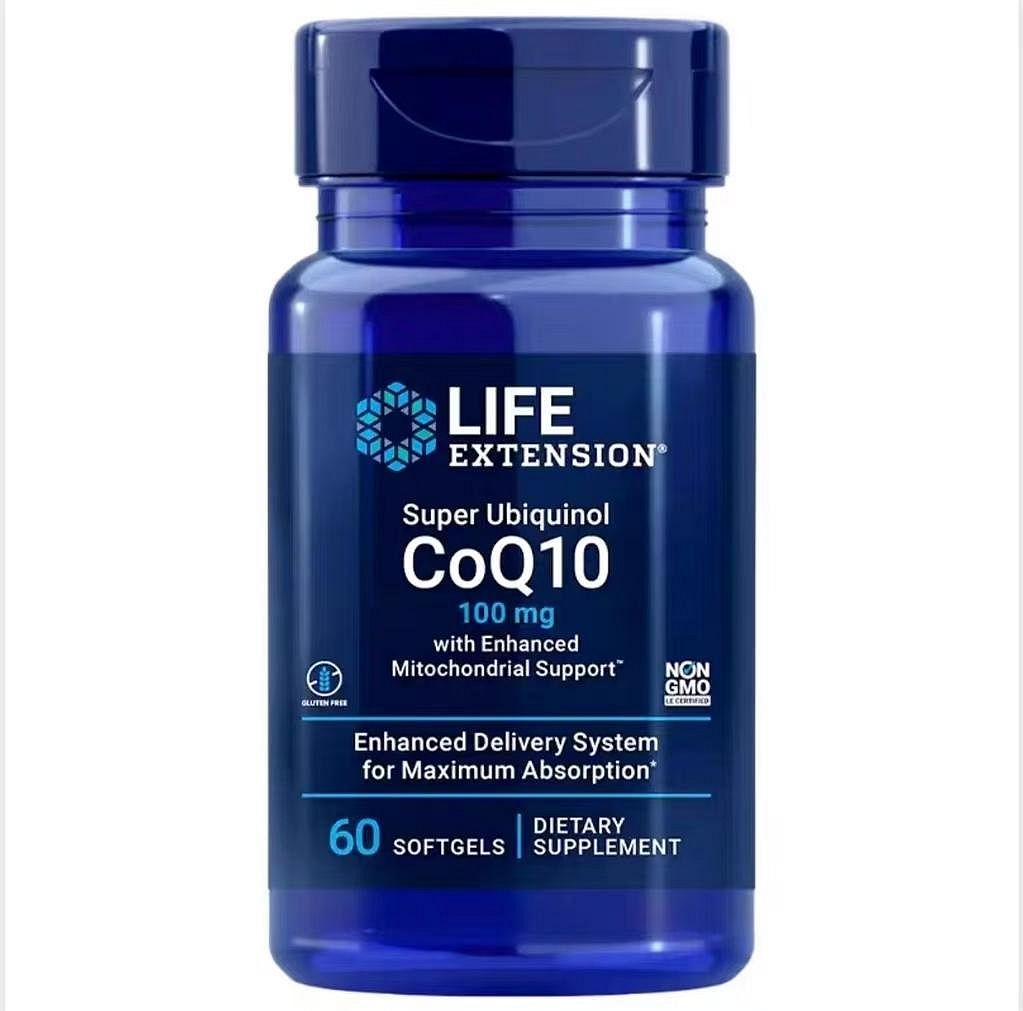 CoQ10泛醇Ubiquinol還原型輔酶Q10 QH 添加富里酸 100mg 60粒 Life Extension | 蝦皮購物