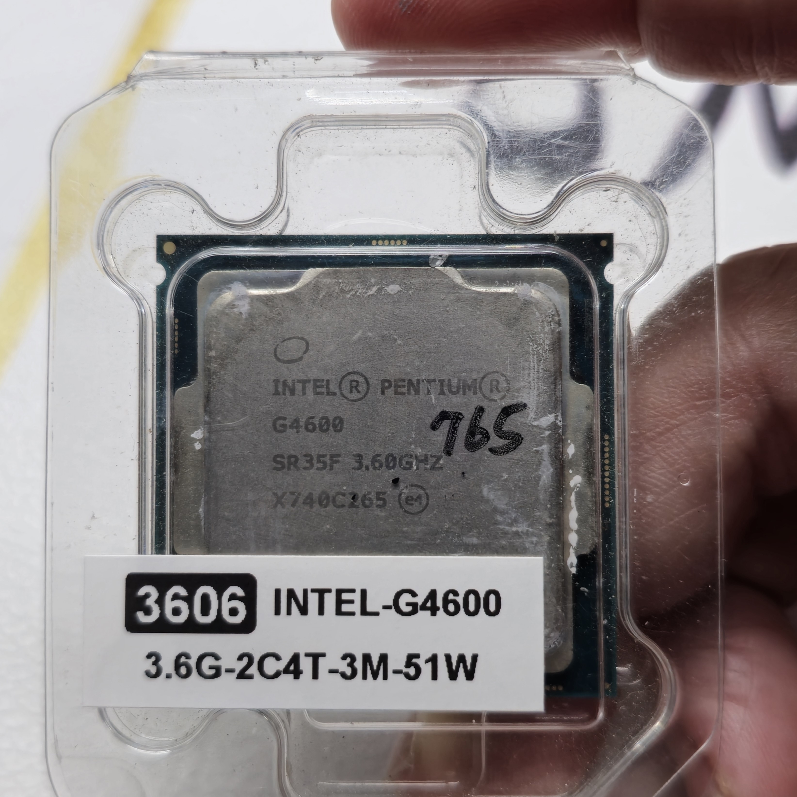 INTEL G4600 CPU 1151腳位 Pentium 3.6G 3M 二手良品 INTEL第七代 功能正常 功 | 蝦皮購物