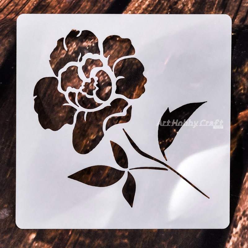 質量手作坊【SCP-6246型染板】13x13CM 花 和諧粉彩 鏤空模板 繪畫模板 拓印版 粉彩 型版 和諧繽紛 填色 | 蝦皮購物