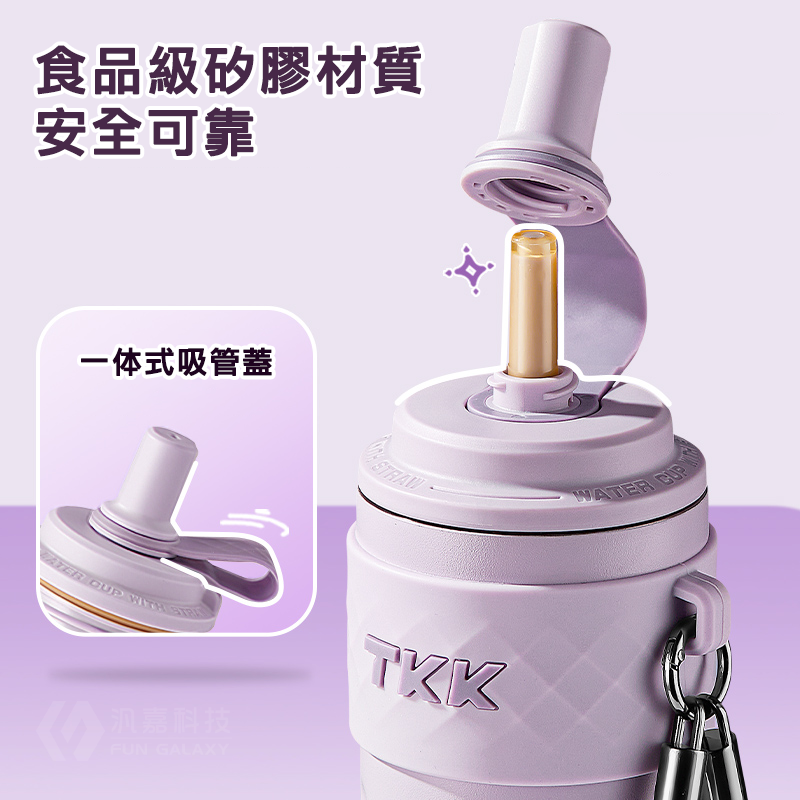 TKK台灣代理 律動粉彩保溫瓶 316不銹鋼陶瓷內膽 500ml 醫療等級 運動 隨行杯 兩用吸管 水壺 保溫壺附拉繩 | 蝦皮購物