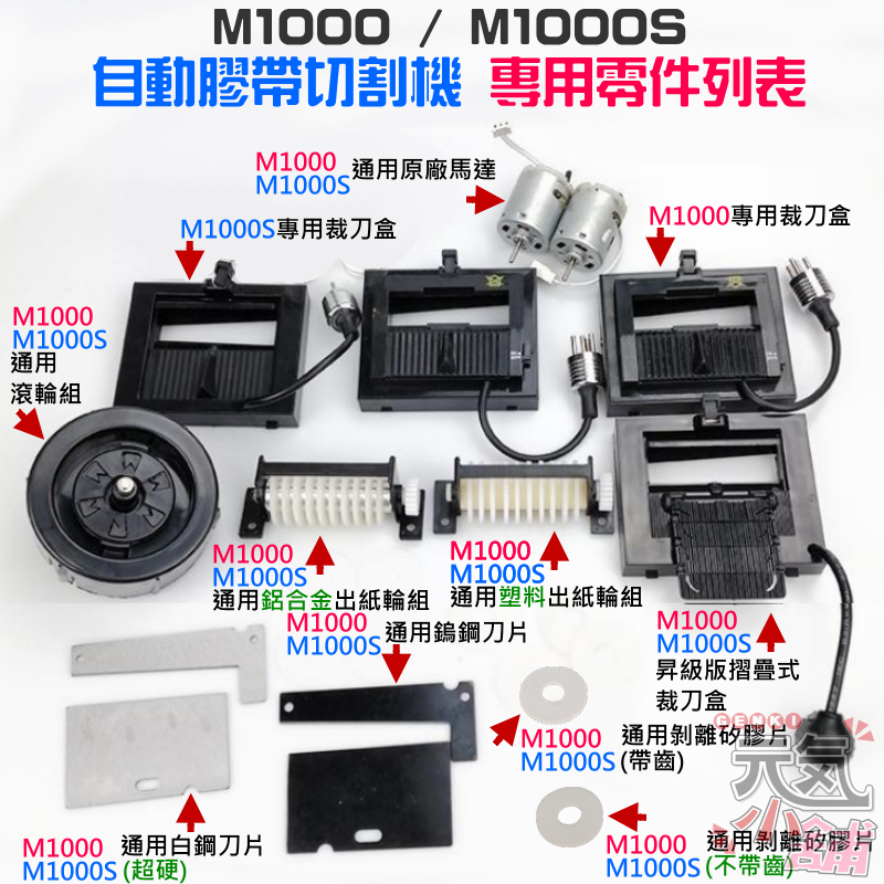 【台灣現貨】DaiDai 自動膠帶切割機專用零件：剝離矽膠片（帶齒）（M1000 / M1000S 通用）＃A04029 | 蝦皮購物