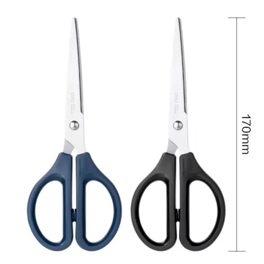 Deli 得力 一般剪刀 事務剪刀 辦公剪刀 萬用剪刀 不鏽鋼剪刀 剪刀 0603 顏色隨機【文具妞】 | 蝦皮購物