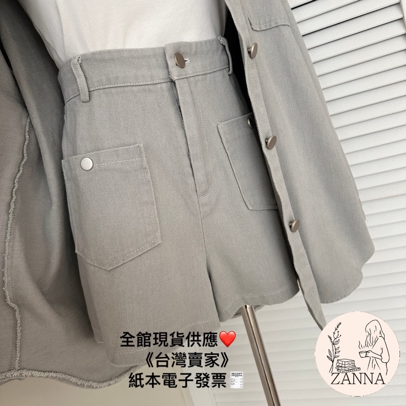 《zanna》38193 A3-1（a) 有磅數 韓系洗水牛仔＋短褲套裝本人超美質感爆表 女裝 個人套裝 牛仔套裝 | 蝦皮購物