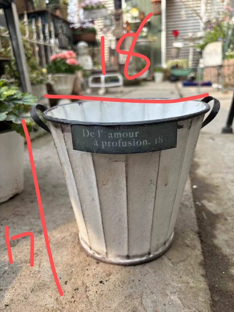 美式鄉村 zakka 作舊風格 鐵皮花盆 ins雜貨風 多肉花盆 馬口鐵 復古做舊鐵藝 庭園裝飾 儀式感 | 蝦皮購物