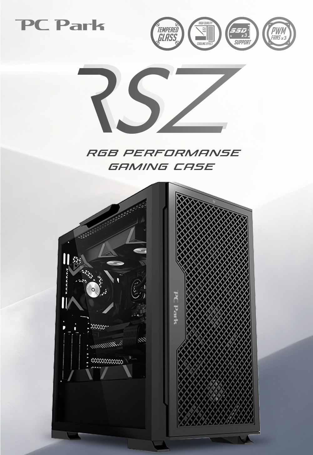 PC Park 支援水冷 快拆式濾網 全方位散熱 多功能插槽 高兼容性 多風扇 直立電腦機殼 電競機殼 | 蝦皮購物