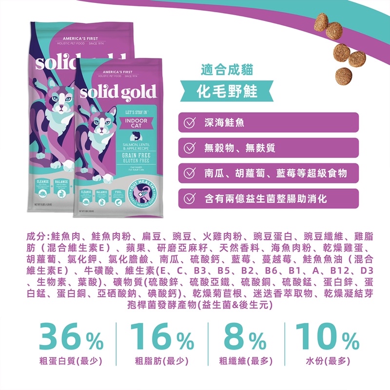 Solidgold素力高無穀營養貓糧全系列（1.36Kg/5.44Kg）全齡貓飼料 素力高 素力高貓飼料 | 蝦皮購物
