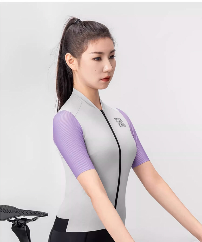 【VM.Plus】ROCKBROS 拼色短上衣(女) 短車衣 女款 自行車車衣 騎行服 | 蝦皮購物