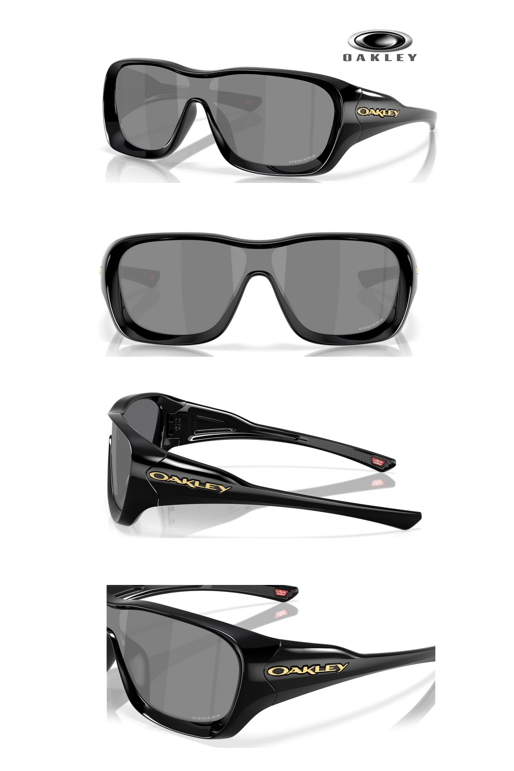 【原廠公司貨】Oakley DE LA SALLE 運動包覆太陽眼鏡 OO9493 01 亮黑框Prizm水銀鍍膜鏡片 | 蝦皮購物