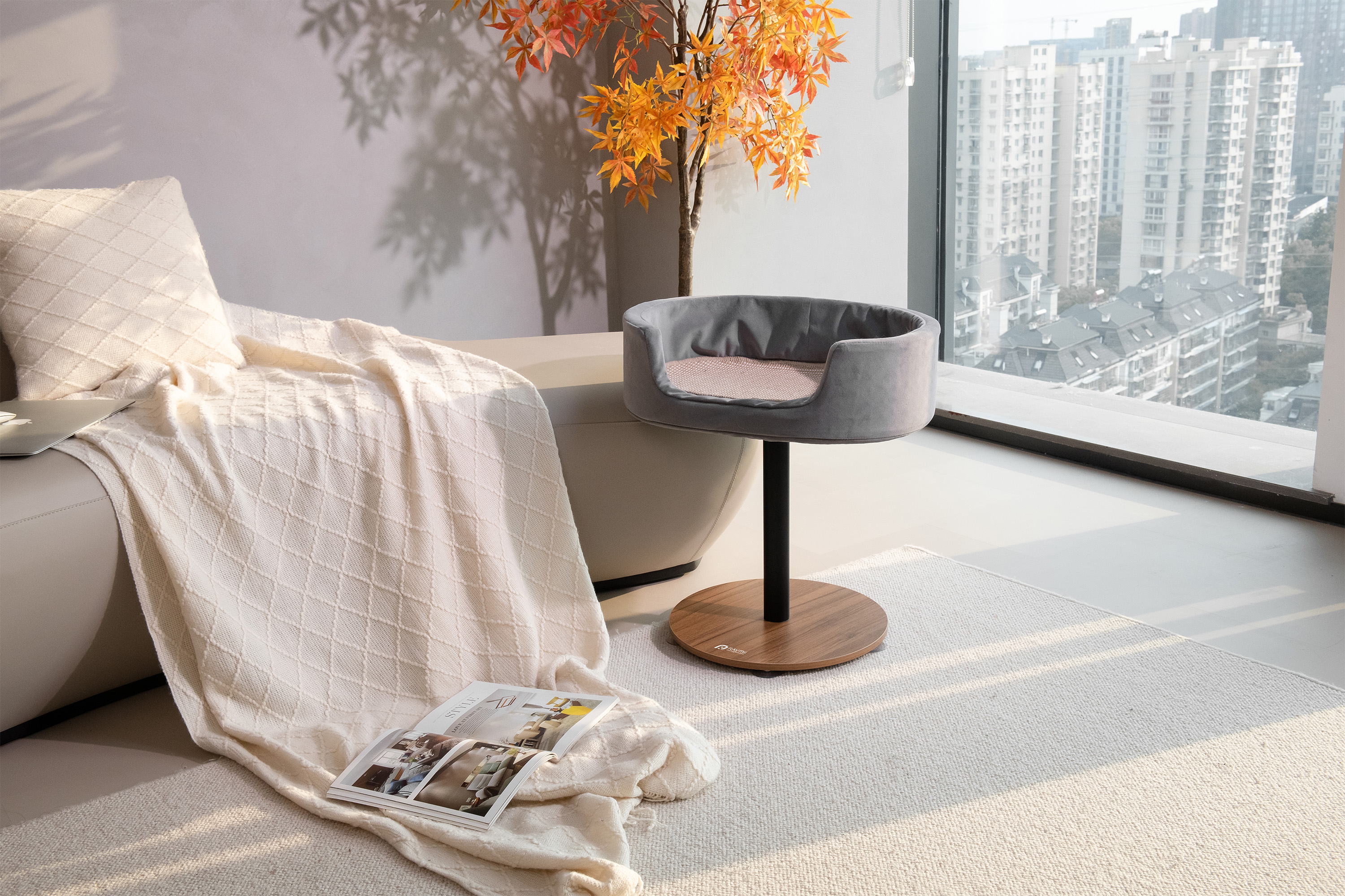 【瑞米 Raymii】 NDA-13 時尚落地式貓盆架 貓窩架 貓咪陪伴 貓窩 貓床架 | 蝦皮購物