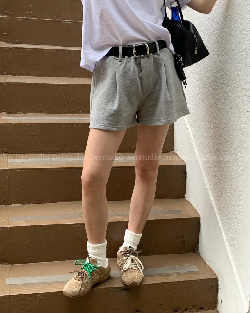 🔥黑 現 HERStudio韓國代購 毛圈打褶休閒棉褲(2col) | 蝦皮購物