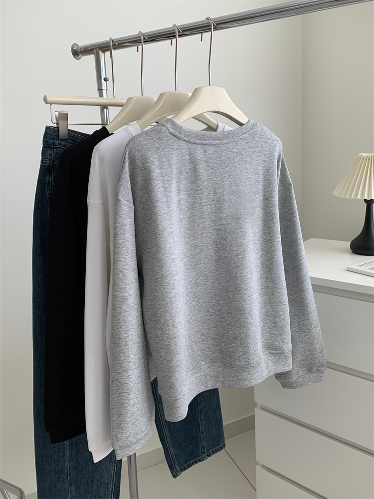 Jomi日韓 BF原宿風休閒圓領拼接弧線寬鬆慵懶長袖T恤*3色預購【MA03-JS3865】 | 蝦皮購物