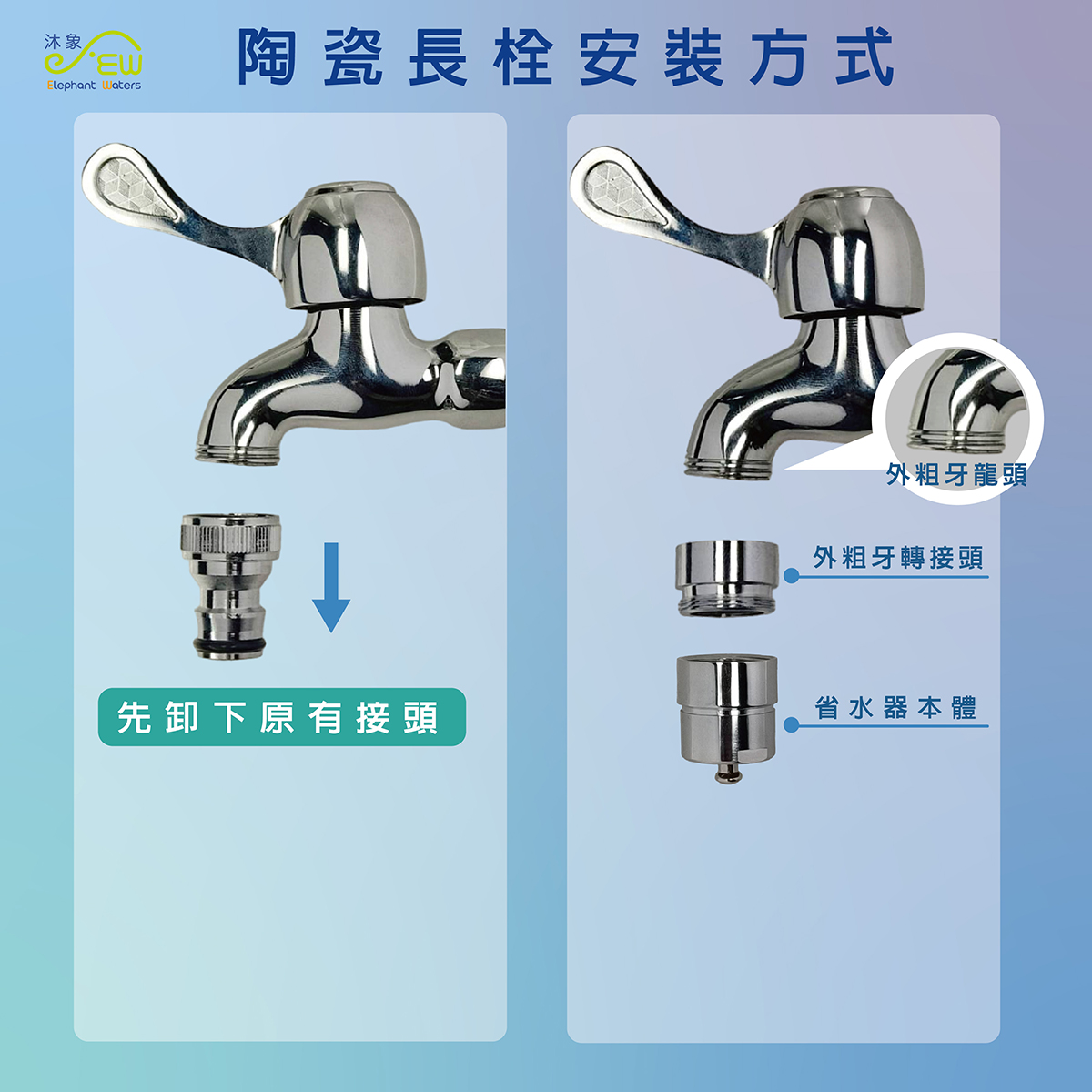 【沐象精品衛浴】Elephant Waters 沐象 EW401-69沐象觸控式省水器 一壓一鍵止水開水 省水 | 蝦皮購物