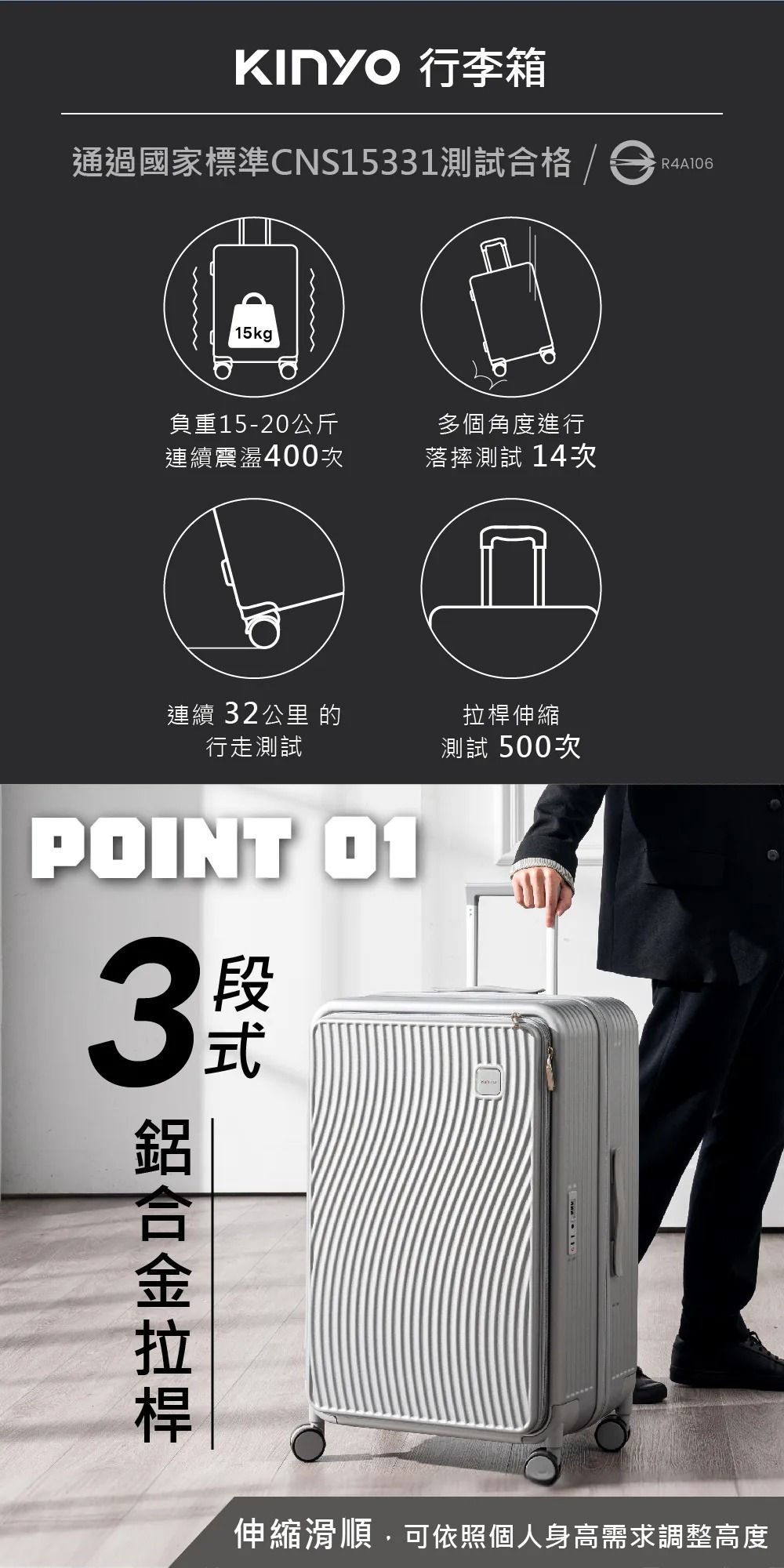 限時【免運-原廠保固】【KINYO】超能裝前開式行李箱 28+吋(KLG-2000)-藍色 | 蝦皮購物