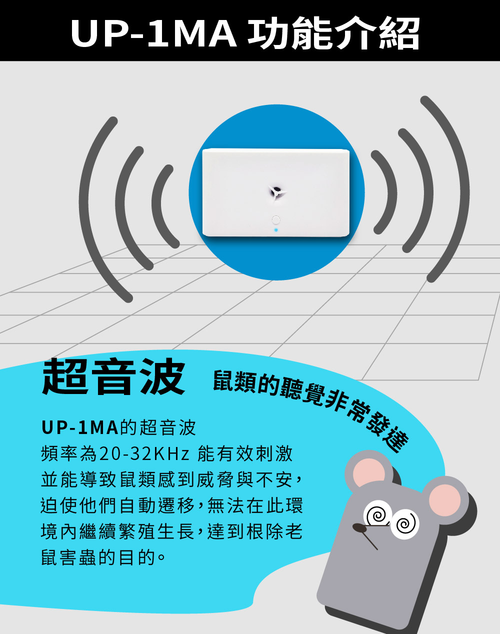 【DigiMax】音滅 充電電池式超音波驅鼠器 UP-1MA 二入組 官方直營 | 蝦皮購物
