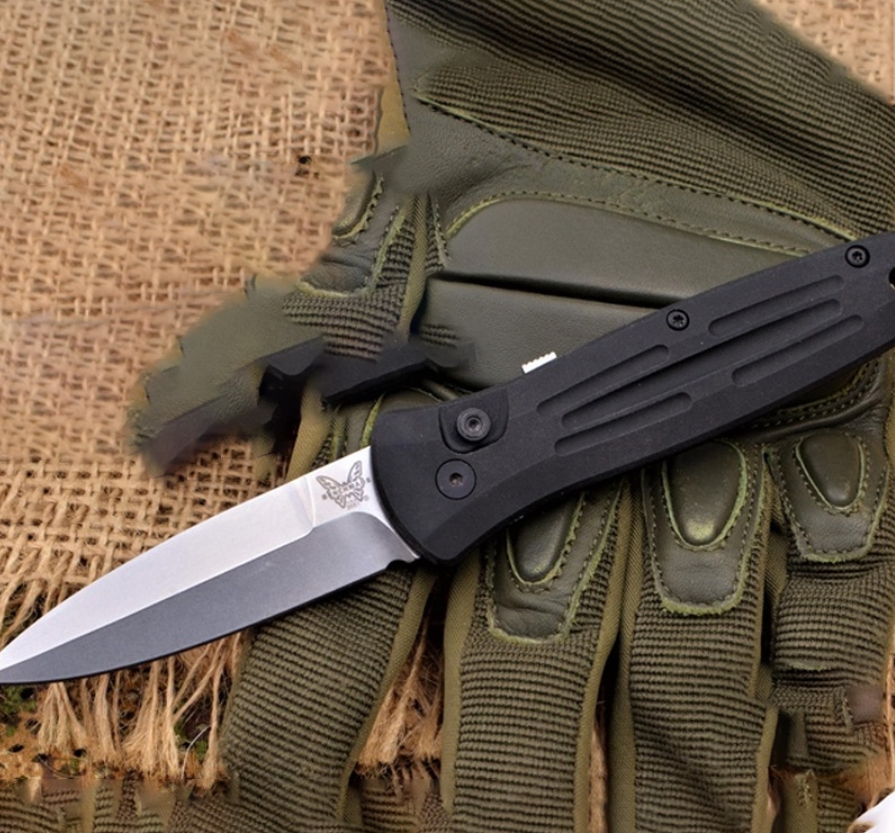 Benchmade - Mini Stimulus 黑鋁柄銀刃戶外摺疊工具刀 154CM鋼 | 3551【詮國】 | 蝦皮購物