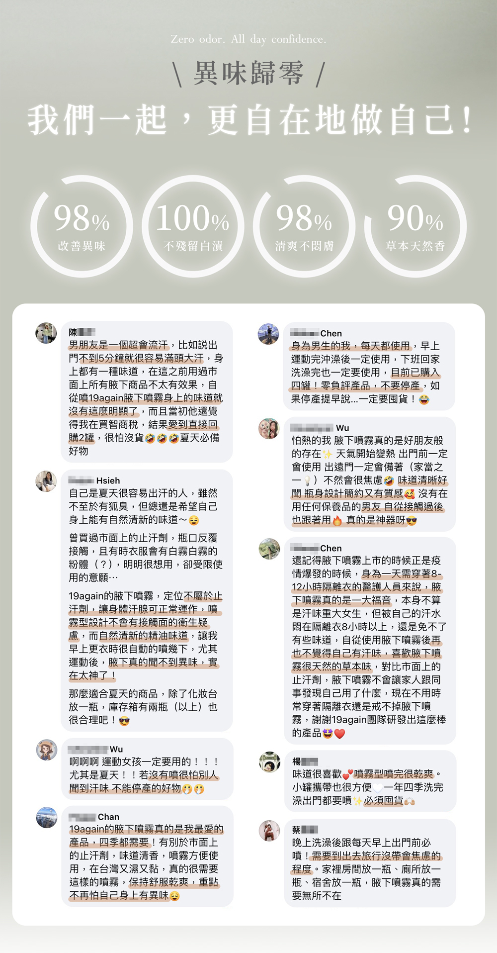 【19again 】草本腋下身體噴霧（50ml）有機精油 天然親膚 抑制異味 溫和不刺激 | 蝦皮購物