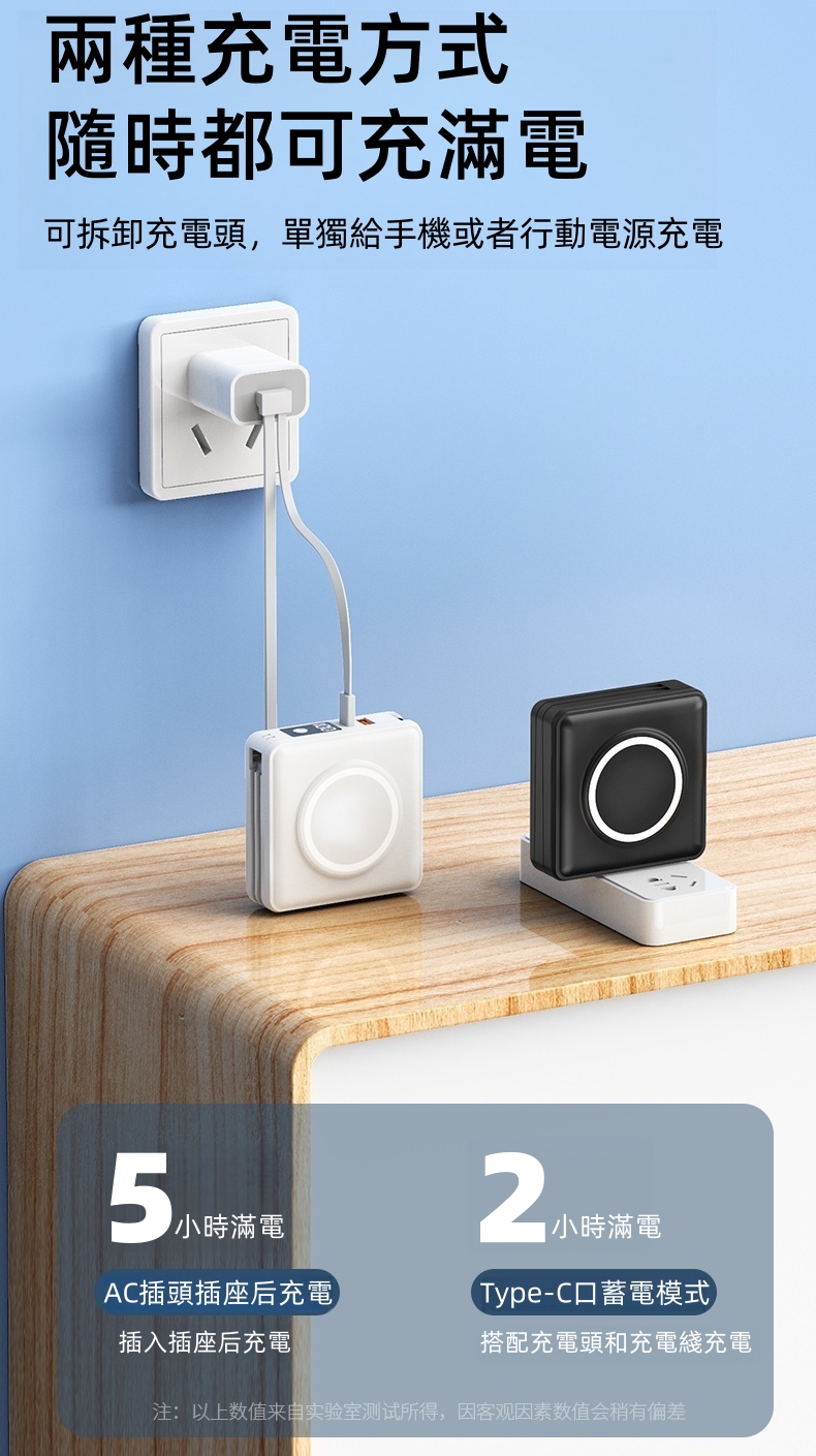 現貨【3C行動電源 100WH】充電器行充電源 30000mAh 行動充電器 66W快充 自帶線行充 磁吸行動電源大容量 | 蝦皮購物