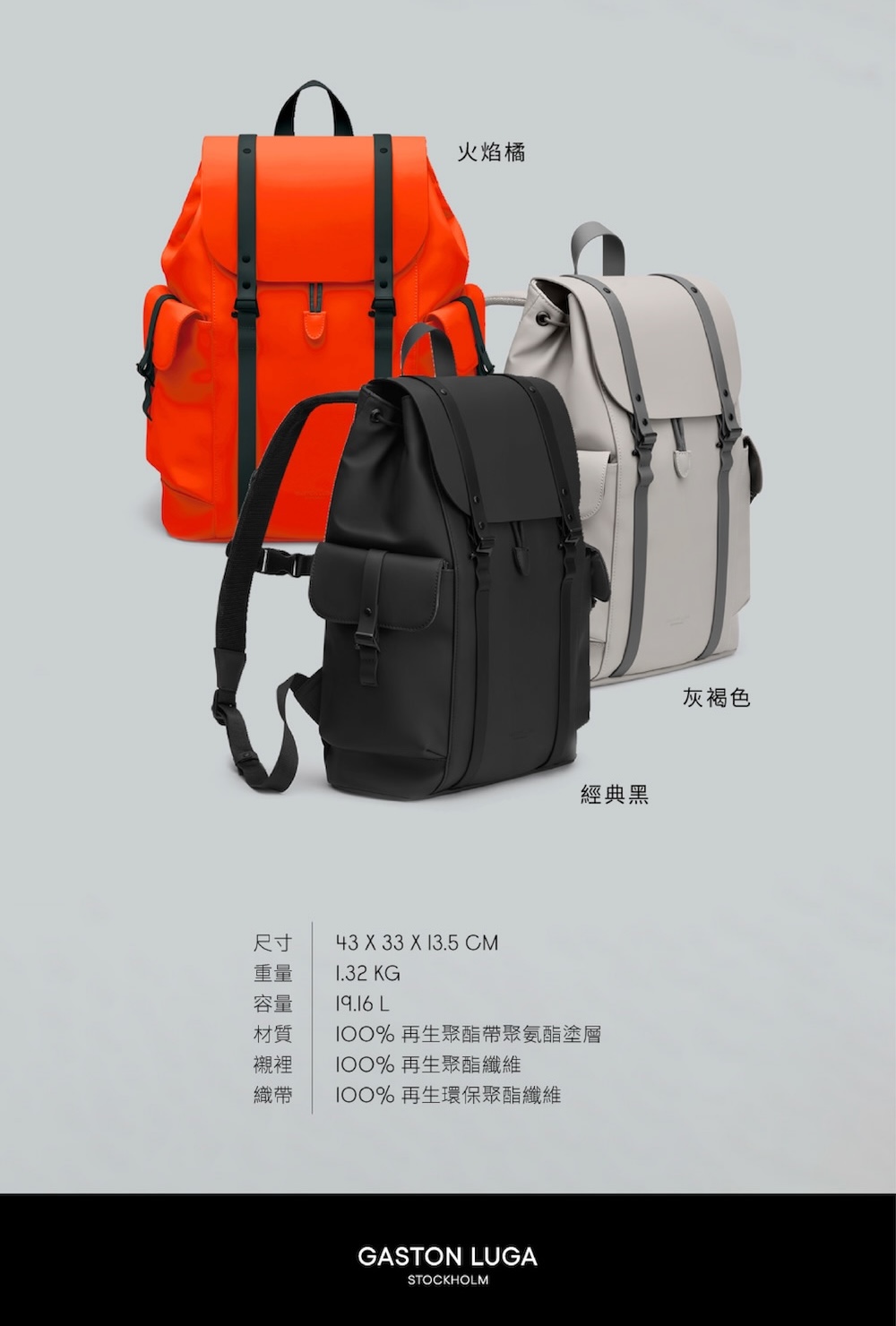 GASTON LUGA Splash Utility Backpack 16 吋 後背包 | 蝦皮購物