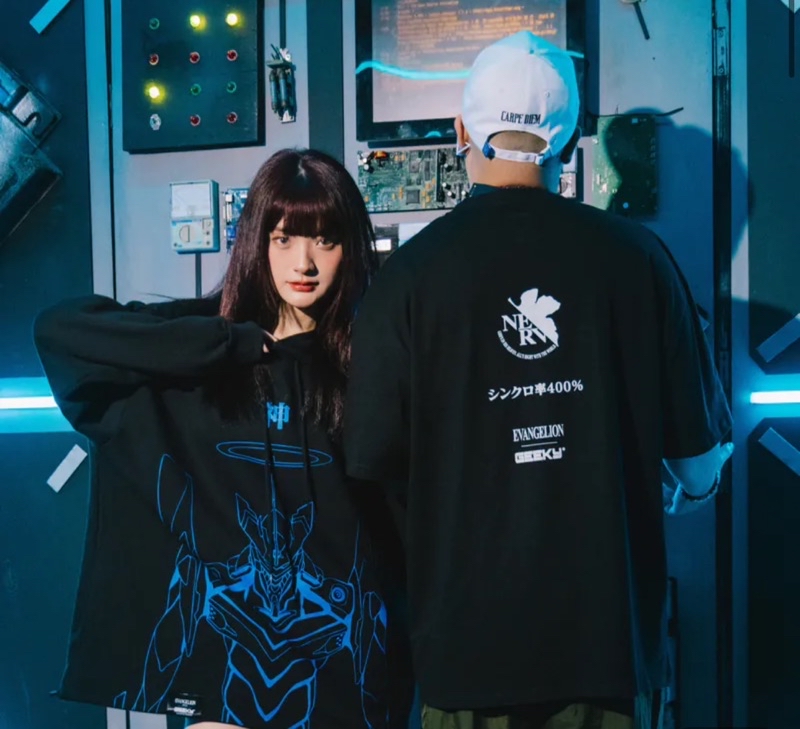 GEEKY x EVA暴走短T-黑 | 蝦皮購物