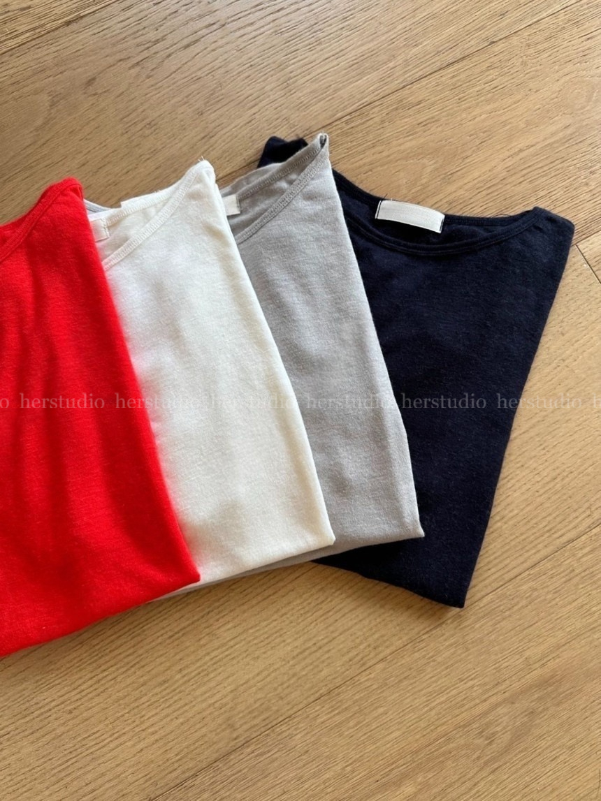 HERStudio韓國代購 極彈舒適圓領素T(4col) | 蝦皮購物
