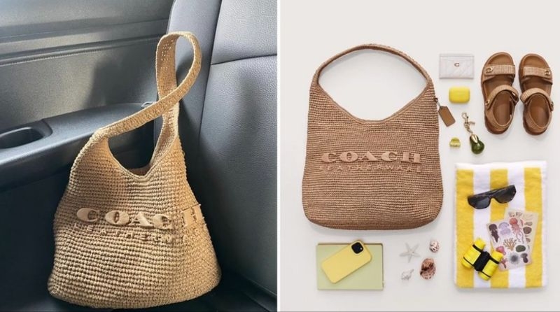 美國代購 Coach Brooklyn Small Straw Shoulder Bag新款編織包 | 蝦皮購物