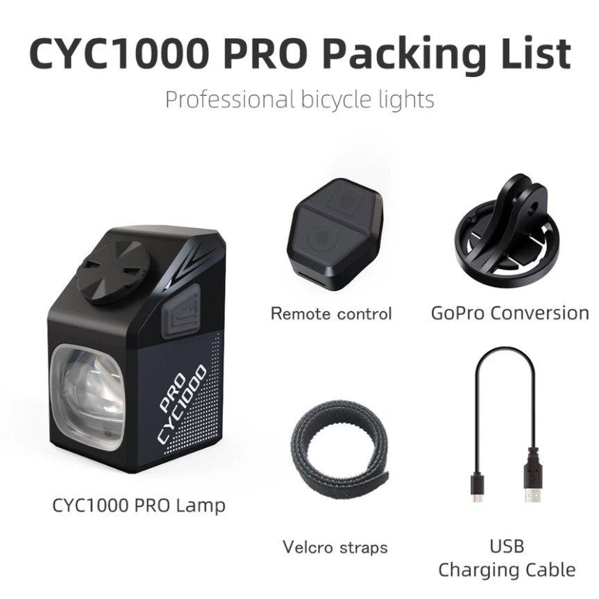 CYCLAMI 自行車前燈 CYC1000 流明 懸吊式 公路車燈 無線遙控 自行車前燈 | 蝦皮購物