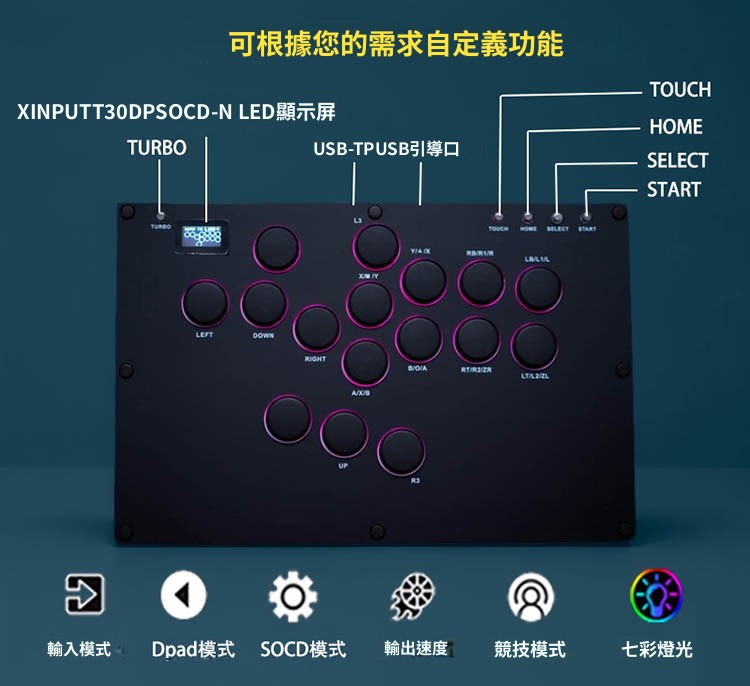 hitbox鍵盤街霸6街機搖桿手柄格鬥遊戲steam樹莓派電腦支持ps5 | 蝦皮購物