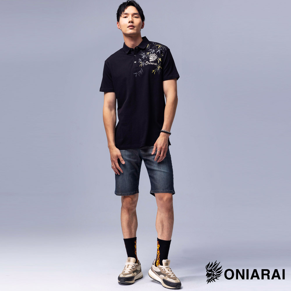 BLUE WAY 鬼洗 ONIARAI - 男款 闇光和藝術楓葉短袖POLO衫 | 蝦皮購物