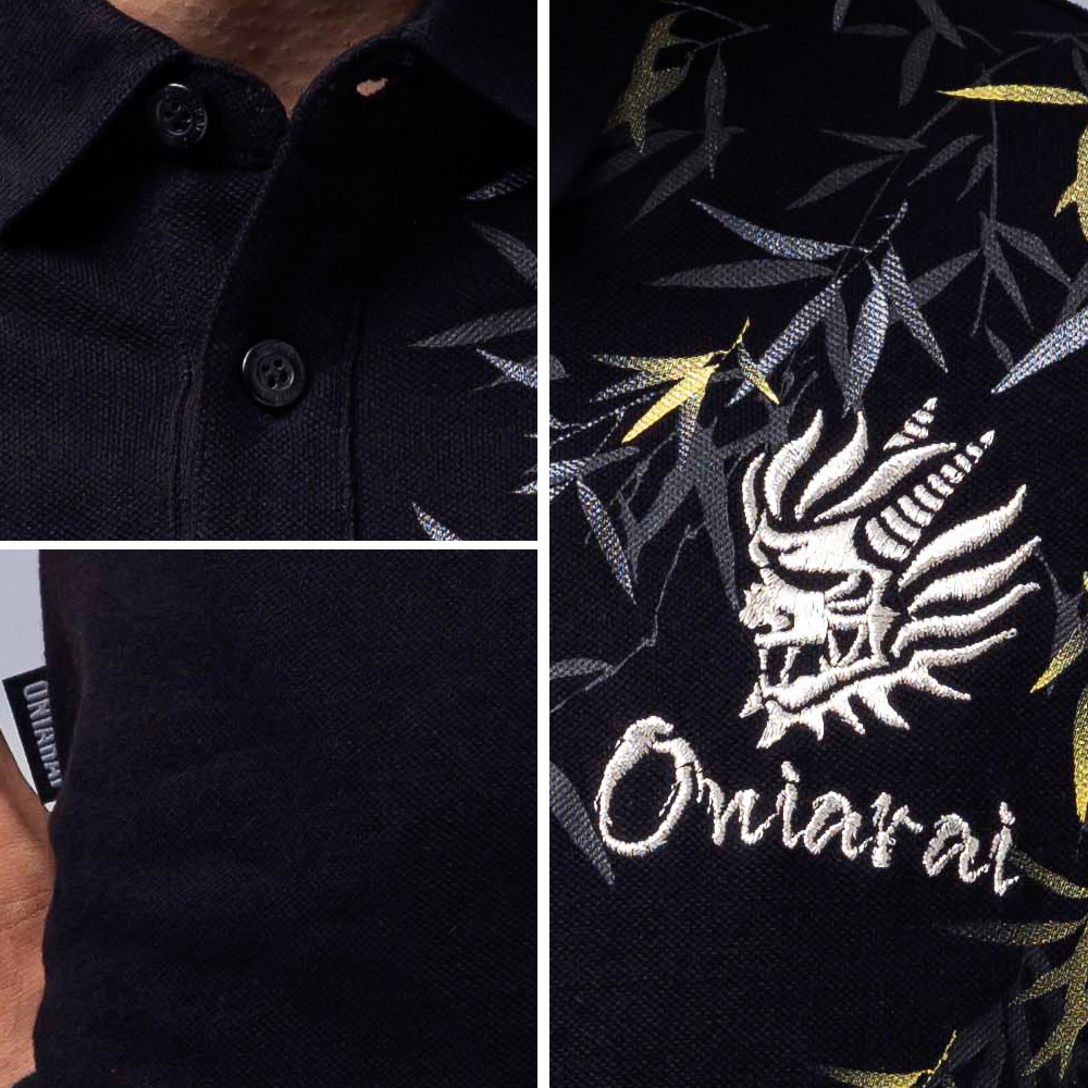 BLUE WAY 鬼洗 ONIARAI - 男款 闇光和藝術楓葉短袖POLO衫 | 蝦皮購物