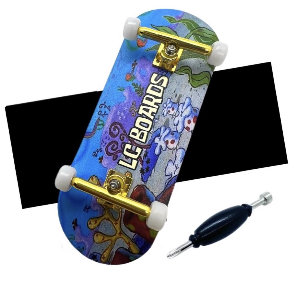 [SKATEBOARDING] LC BOARDS 原裝進口｜FINGERBOARD手指滑板組| 98X34mm海底 。 | 蝦皮購物