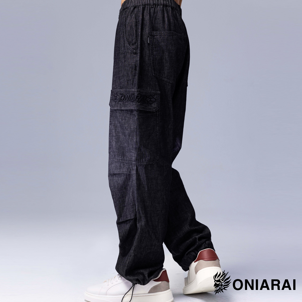 BLUE WAY 鬼洗 ONIARAI - 男款 都市遊俠貼袋寬版丹寧中直筒褲 | 蝦皮購物