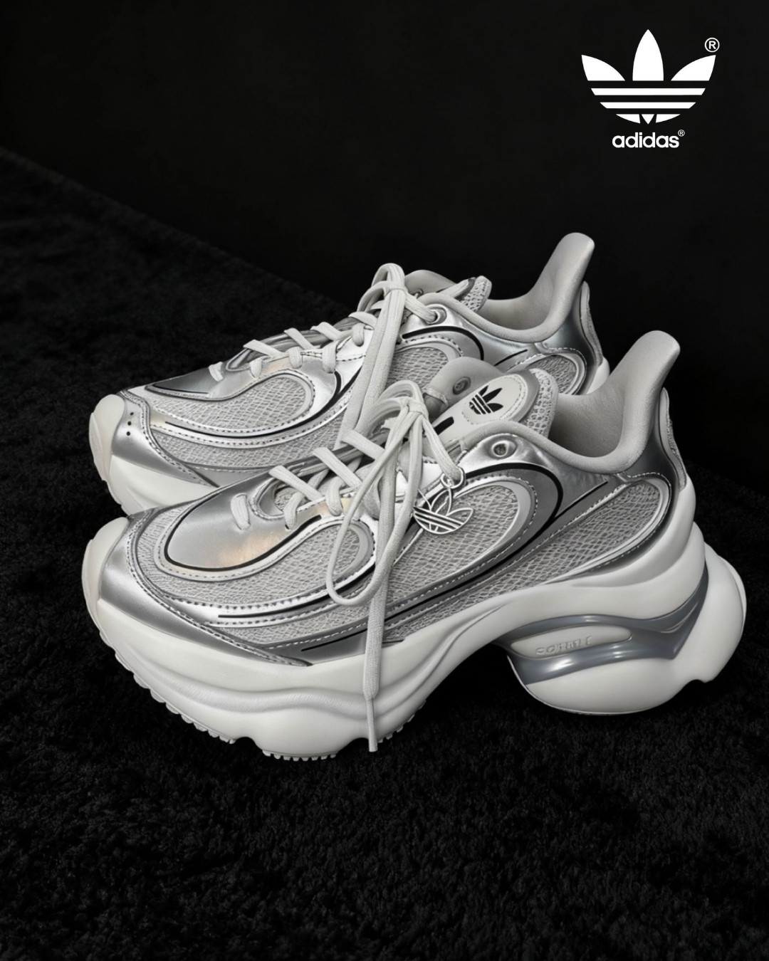 UN 預購 ADIDAS ORIGINALS OZVENUZ 增高 老爹鞋 小巴黎世家 夢幻銀 女鞋 KI0557 | 蝦皮購物