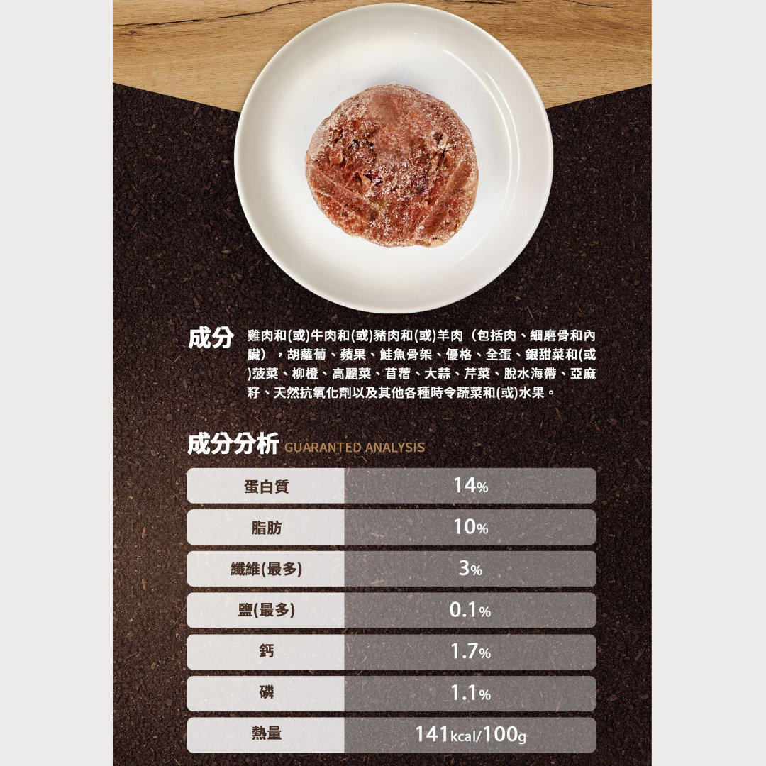 全家冷凍兩件免運~Ω米克斯Ω-Dr.B's BARF 犬用 生肉餅(雞肉/牛肉/羊肉/綜合/袋鼠)227g/12入 | 蝦皮購物