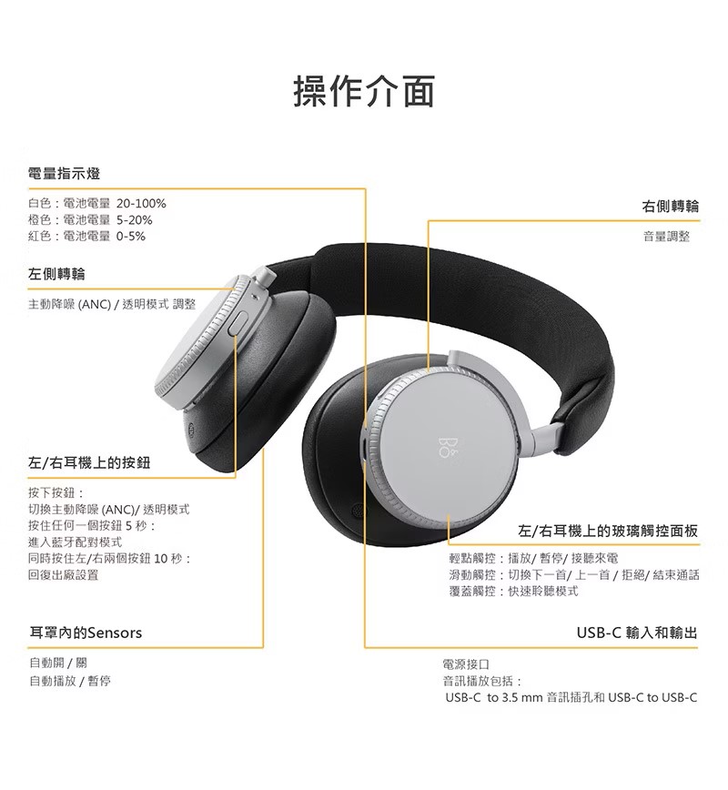 遠寬公司貨5年保固 實體店面現貨 B&O Beoplay H100 頂級頭戴式降噪耳機 耳罩式藍牙耳機 視聽影訊 | 蝦皮購物