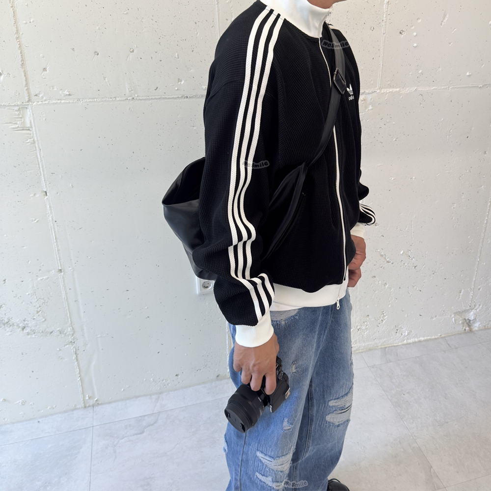 男款 adidas 華夫格外套 針織外套 立領外套 華夫格 三葉草外套 愛迪達外套 KC2619 華夫格 針織 外套 | 蝦皮購物