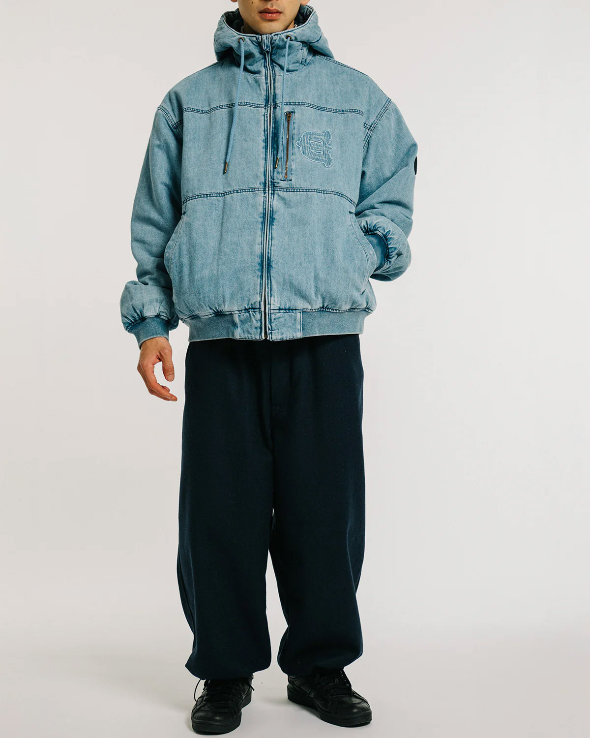 [Spun Shop] Evisenゑ EYE FIRE DENIM PUFF JACKET - BLUE | 蝦皮購物