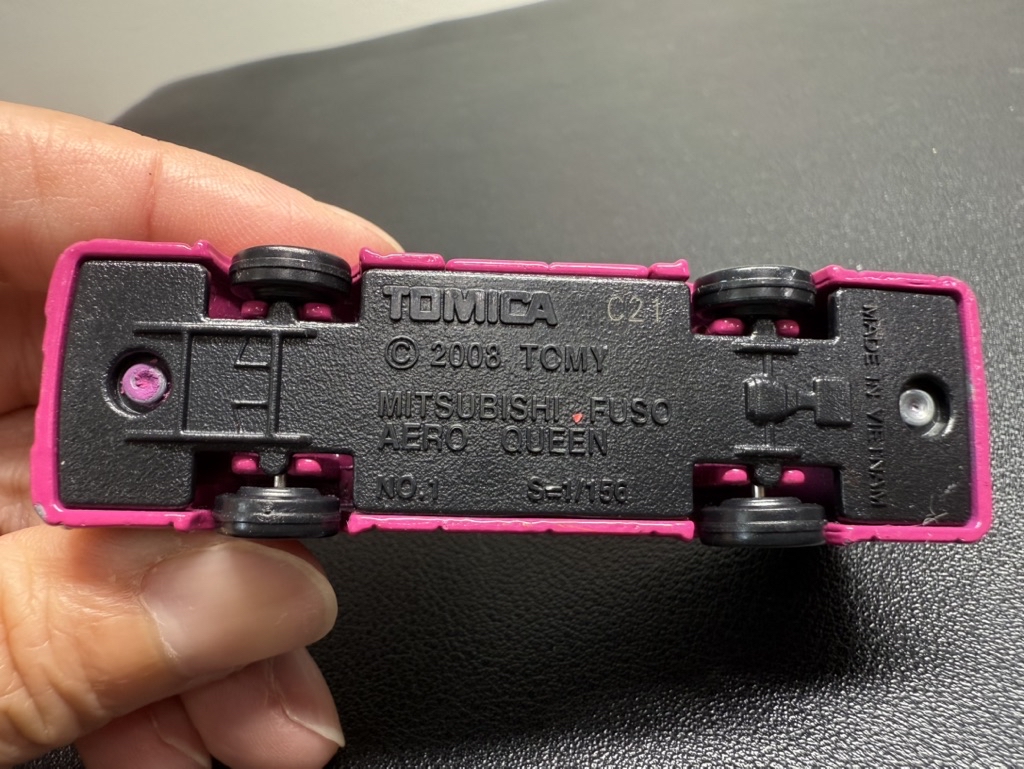 tomica 標誌車 抽抽樂 指標 多美 三菱 巴士 bus fuso aero 桃紅 | 蝦皮購物