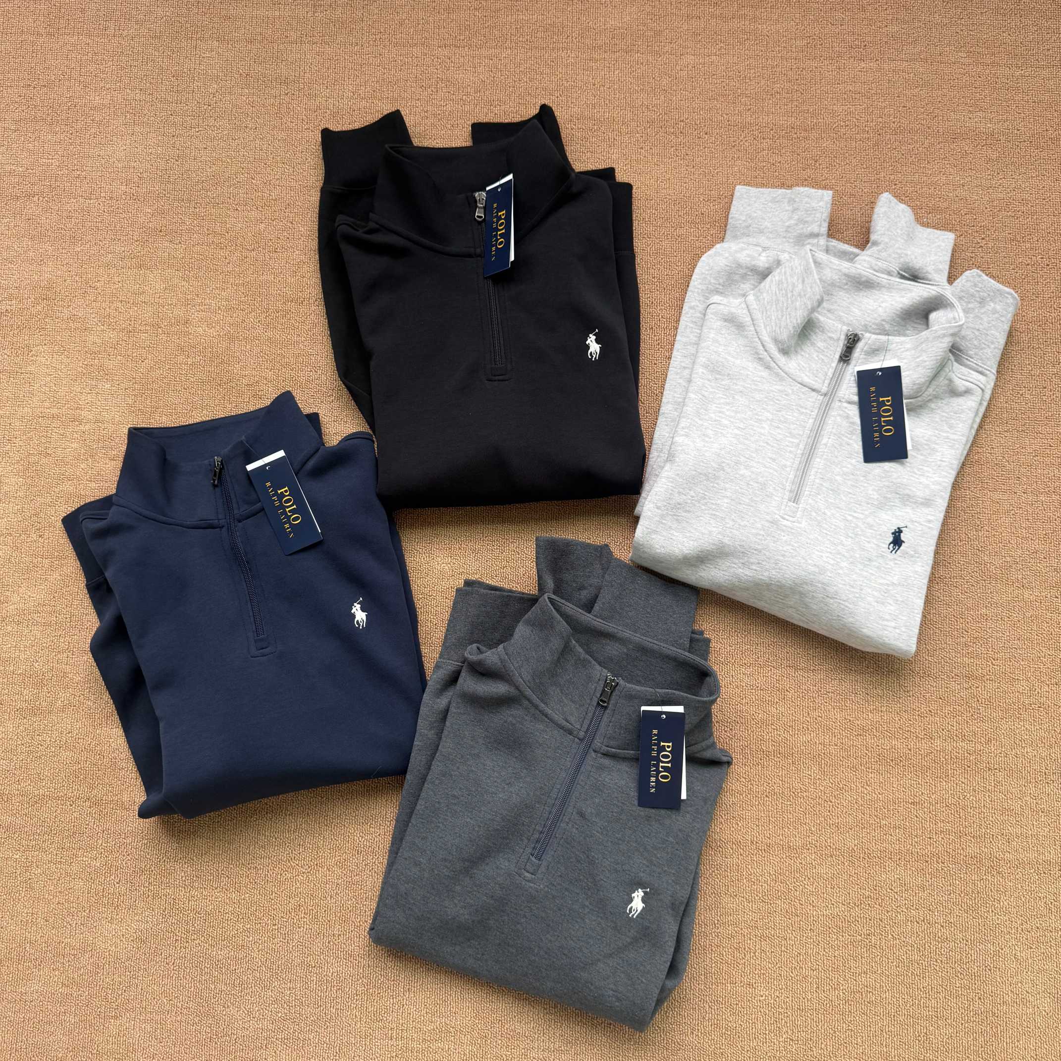 在台【1-3天出貨】 Polo Ralph Lauren 半拉鏈大學踢 套頭衛衣 拉夫 小馬刺繡logo 男女同款衛衣 | 蝦皮購物