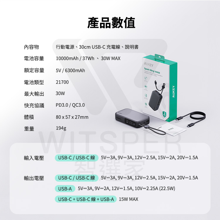 AUKEY Sling PB-Y47/PB-Y48 PD快充 行動電源 CCC認證/Wh標示 台灣現貨 2年保固 | 蝦皮購物