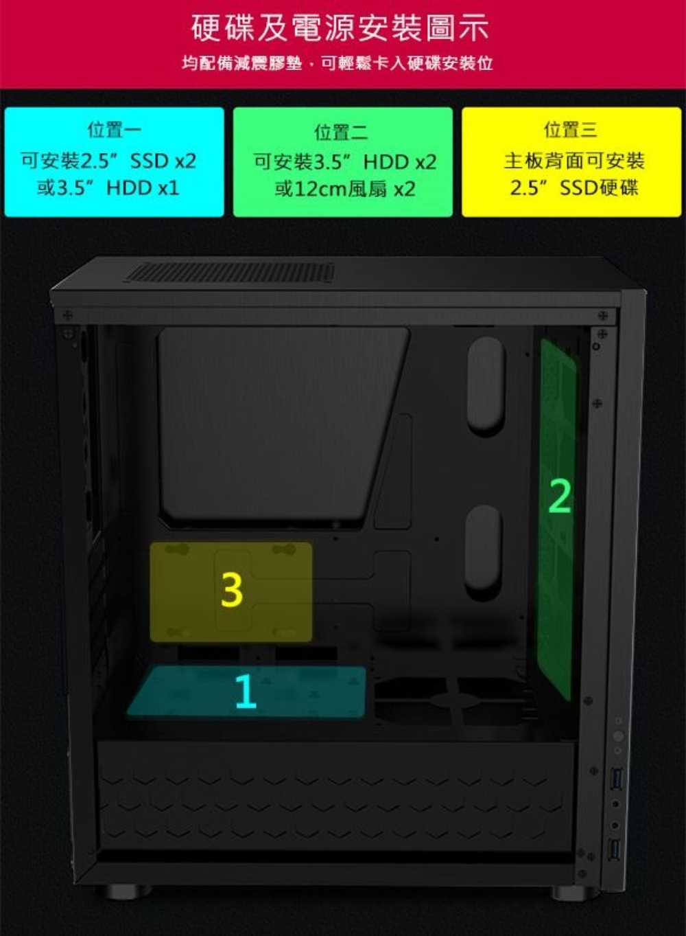 【Jonsbo】C3 Plus MATX(6小) 鋁鎂合金機殼(透側黑色) | 蝦皮購物