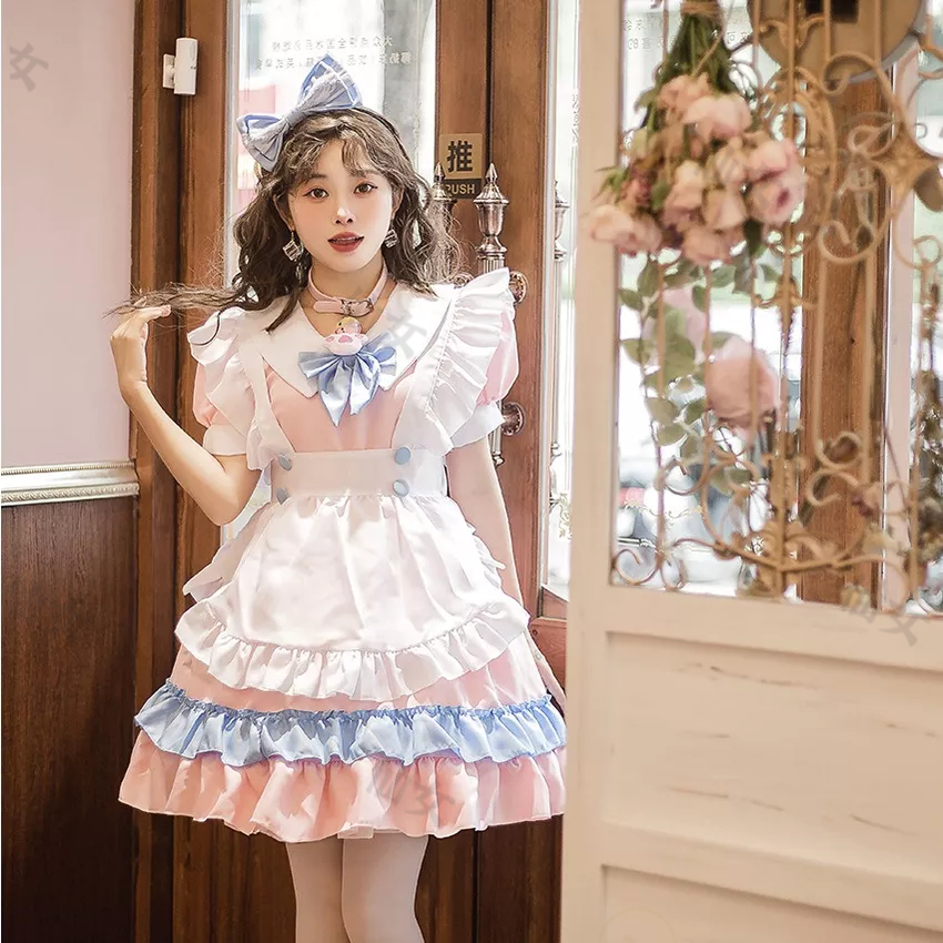 【24H發貨⚡️】女僕裝5件套 cosplay女僕裝 可愛女僕裝 女裝洛麗塔lolita洋裝可愛 女傭服cospaly | 蝦皮購物